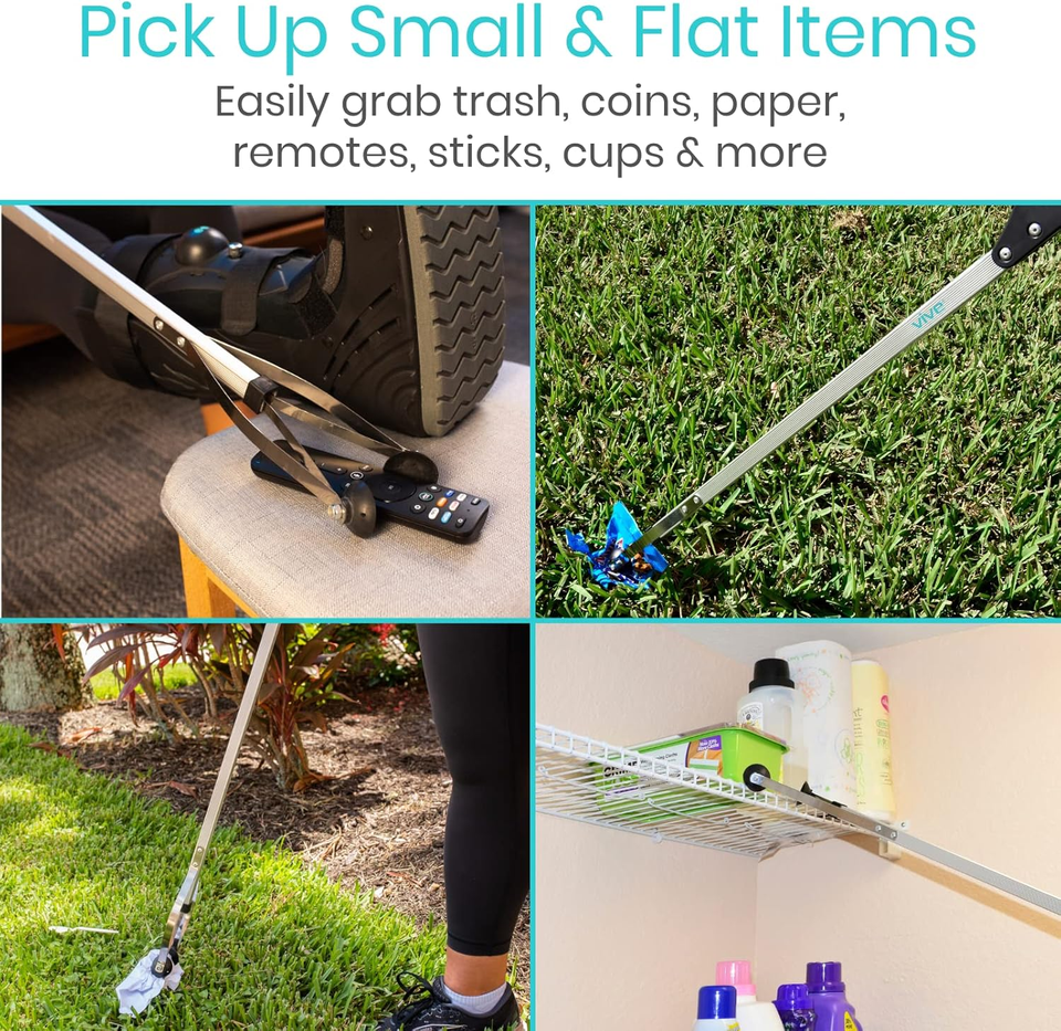 Suction Cup Grabber Reacher 32" (2 Pack) - Elderly Grab It Reaching ...