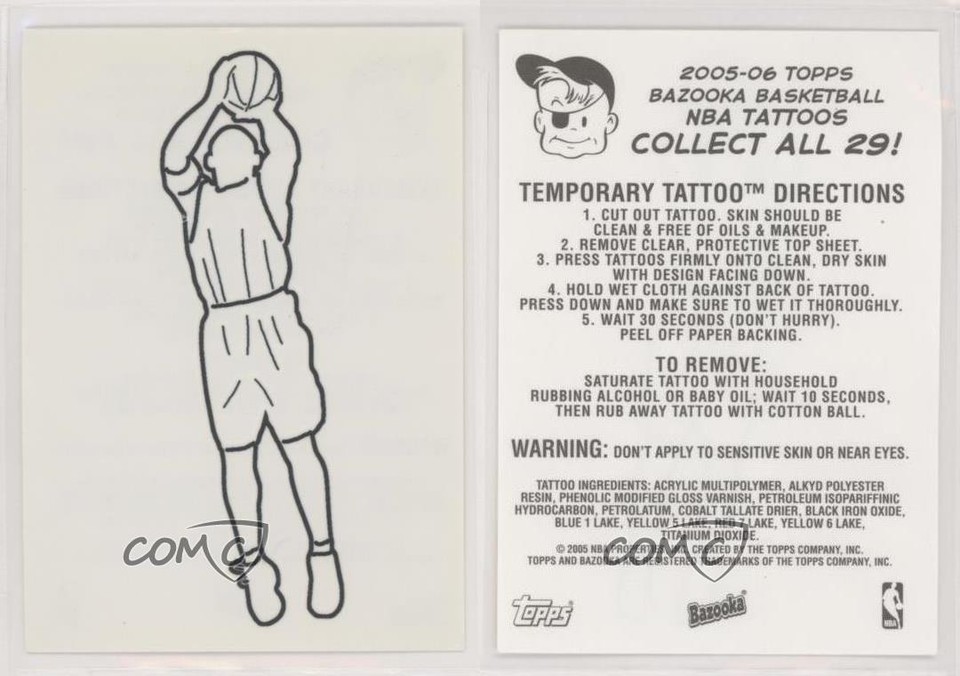 2005-06 Topps Bazooka Tattoos David Wesley 4f9 | eBay UK