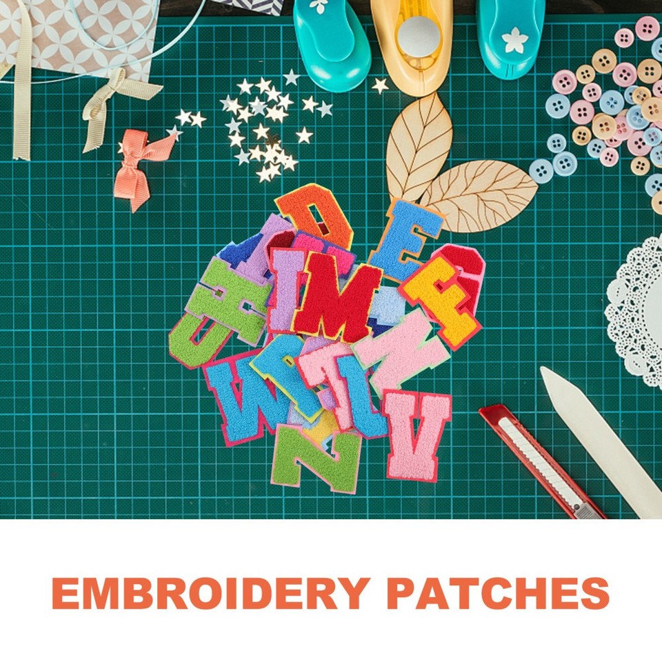 26 Pcs Letter Patches for Clothes Clothing Iron Letters Embroidered ...