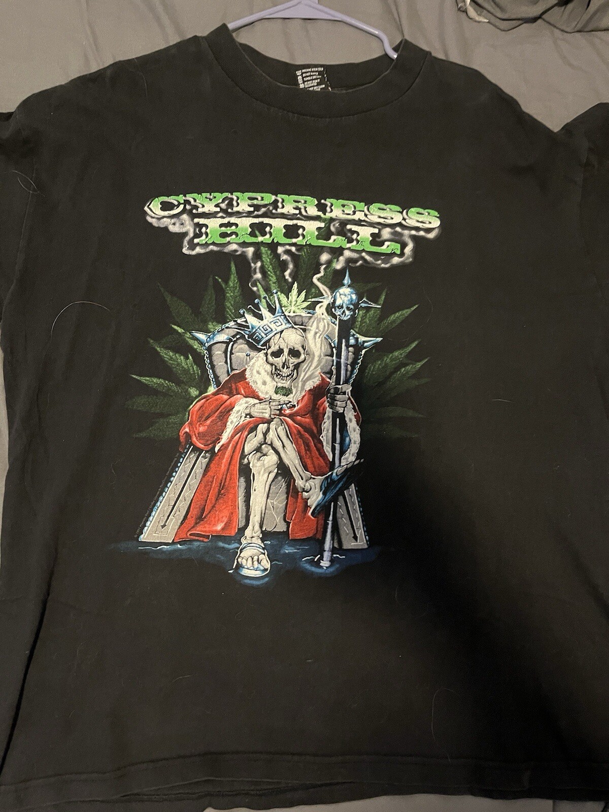 Vintage Cypress Hill 1997 Throne Rap Concert T Shirt - Gem