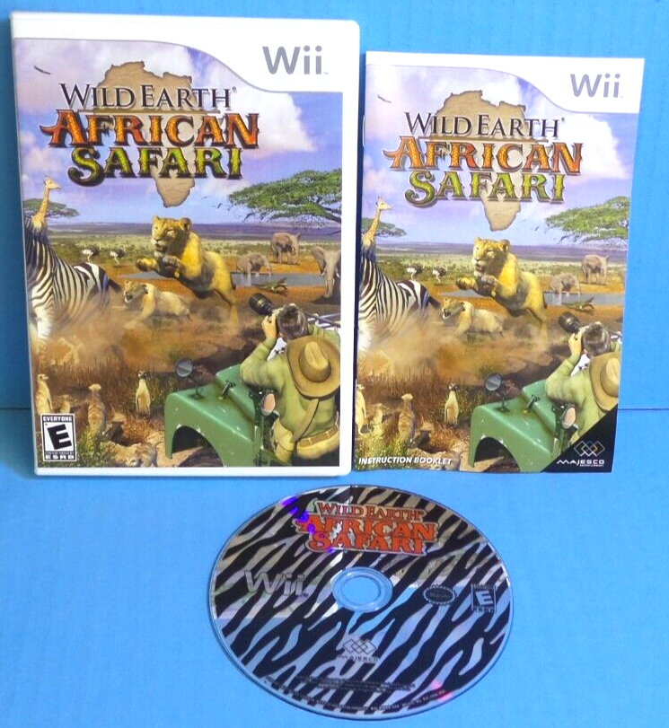 WILD EARTH AFRICAN SAFARI Nintendo Wii COMPLETE WITH MANUAL 96427015116 ...