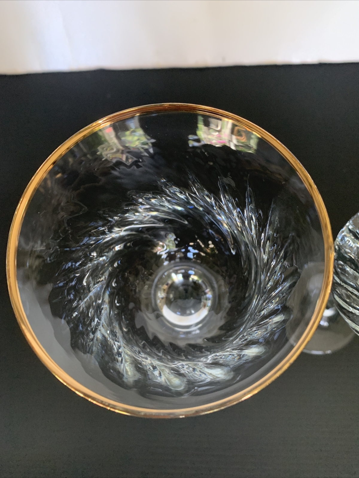 Circleware Maxim Gold Rim Wine Goblet Glasses 8oz 2 Piece Set | eBay