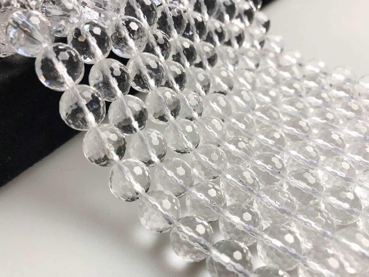 Clear Quartz Faceted Round Beads 3mm 4mm 6mm 8mm 10mm 12mm 14mm 15.5 ...