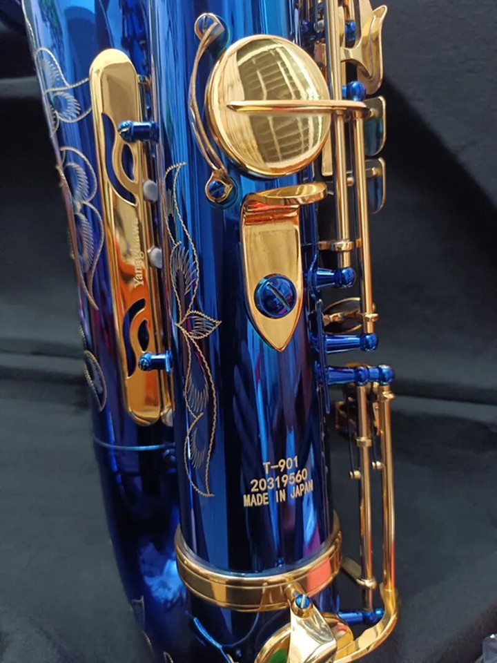 2025 Tenor Saxophone with Case, Brass Sax, Sky Blue,Professional Grade ...