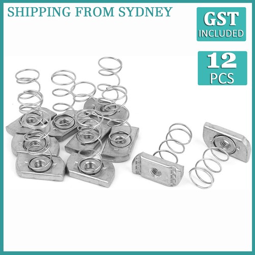 12 Pcs M8 x 6mm Unistrut Type Zinc Plated Long Spring Channel Nuts D | eBay