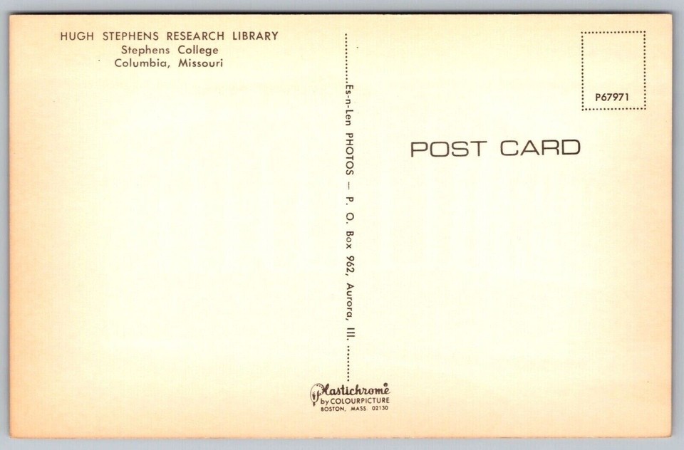 Hugh Stephens Research Library College Columbia Missouri Camous VNG UNP ...