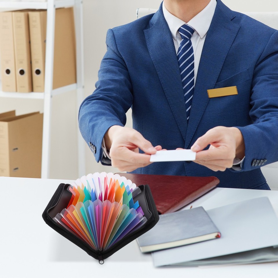 Plastic Expanding File Folder Multi Grid Receipt Organizer Portable ...