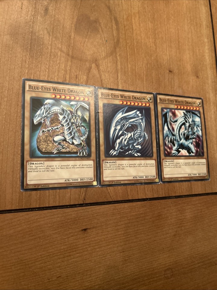 Yugioh! Blue-Eyes White Dragon x3 Set LDK2-ENK01 Playset NEW Unlimited NM/M | eBay