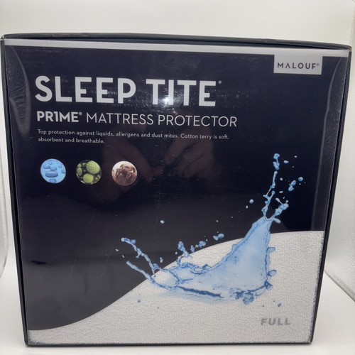 SLEEP TITE MALOUF PR1ME TERRY MATTRESS PROTECTION FULL 100% LIQUID ...