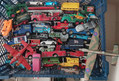 ORIGINAL VINTAGE DIECAST TOY JOB LOT MATCHBOX CORGI JUNIORS etc CARS ...