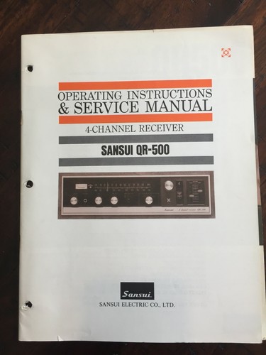 SANSUI QR-500 RECEIVER ORIGINAL SERVICE REPAIR MANUAL | eBay