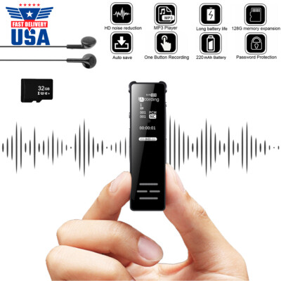 Digital Voice Recorder Sound Audio Recorder Dictaphone Recorder MP3 ...