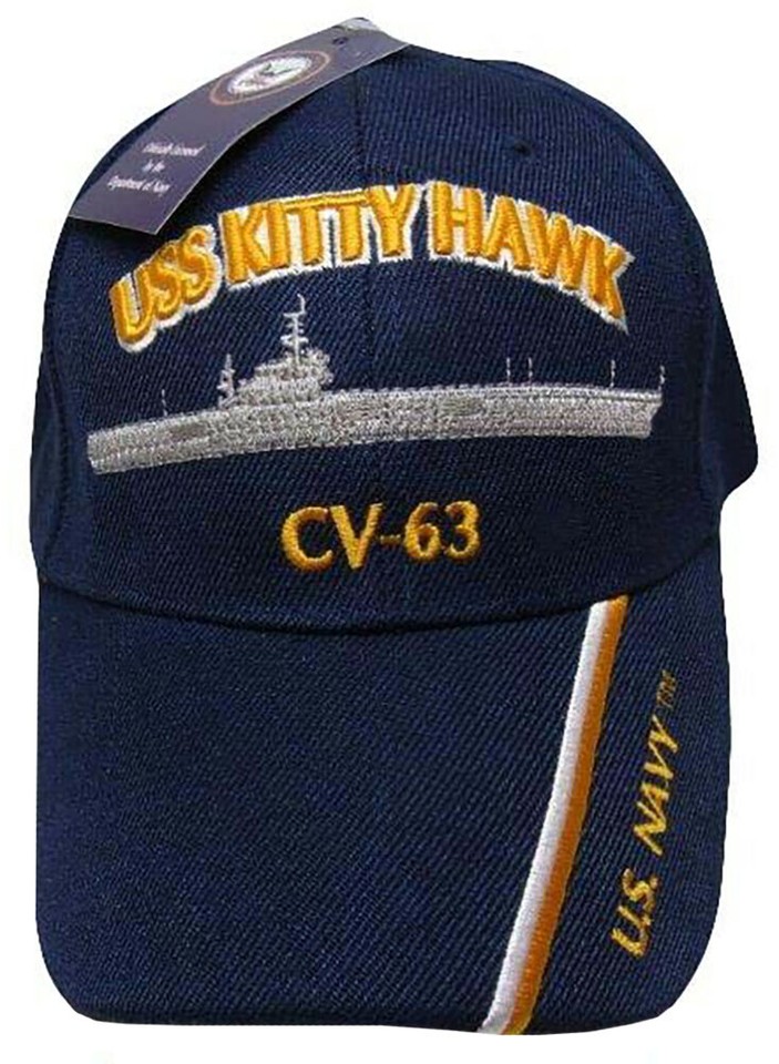 USS KITTYHAWK CV-63 US NAVY SHIP HAT OFFICIALLY LICENSED BALL CAP | eBay