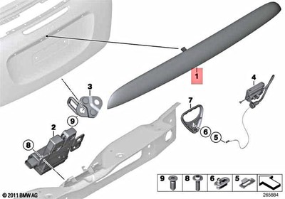 Genuine MINI Cooper One R56 R57 R58 R59 Trunk Lid Grip Primed ...