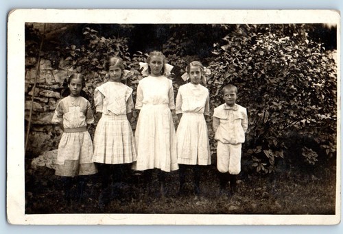 Hammond Minnesota MN Postcard RPPC Photo Children In The Garden 1912 ...