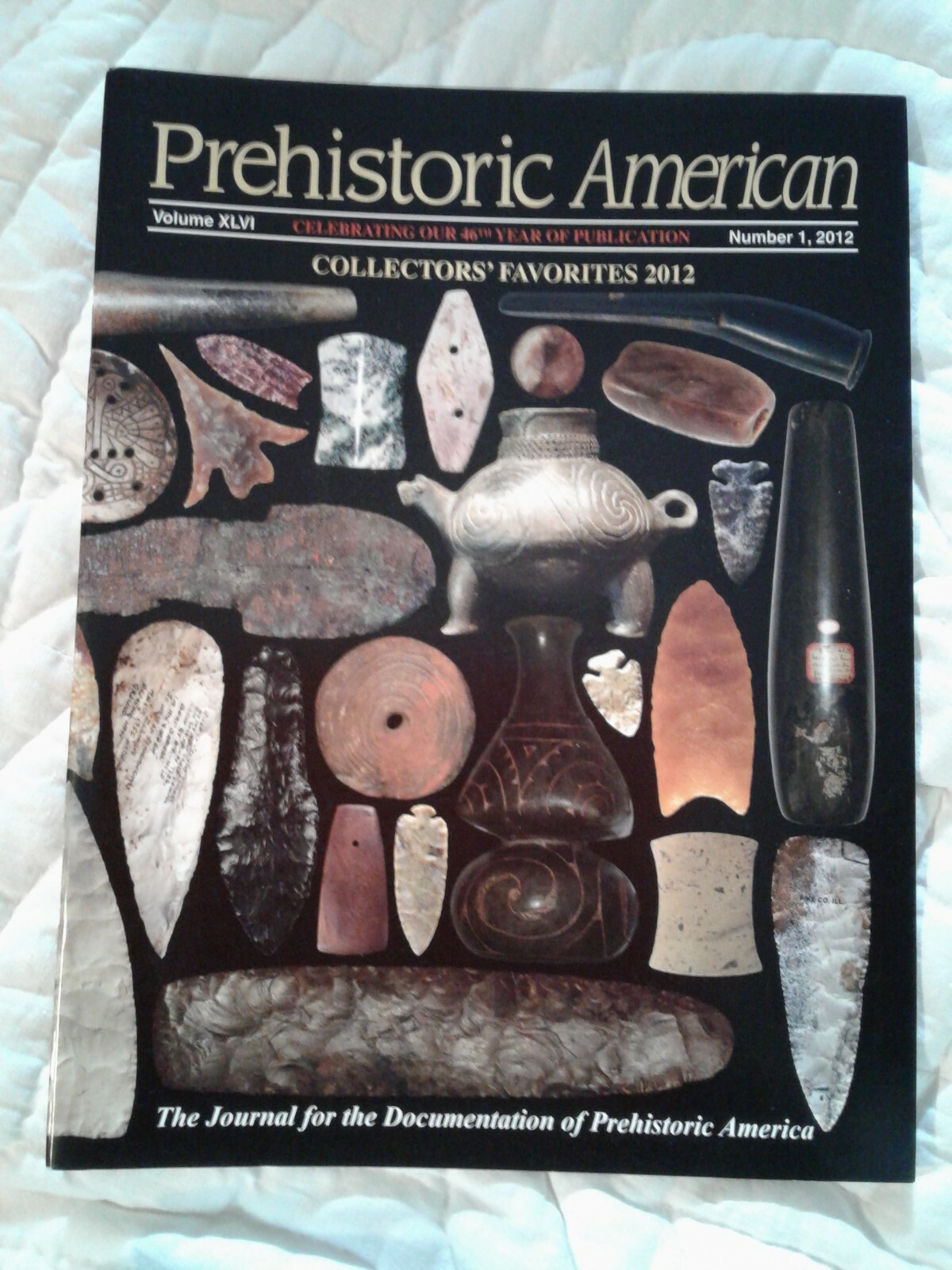 PREHISTORIC AMERICAN MAGAZINE ISSUE 2012 #1 Volume 46 Indian Arrowhead ...