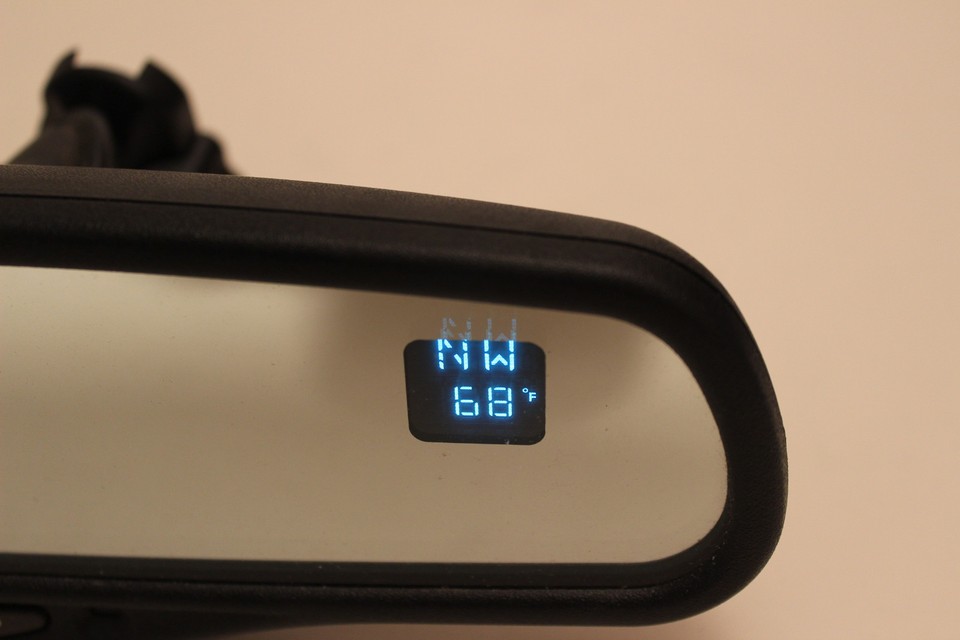Silverado Tahoe Rear View Mirror Compass Temp Auto Dim Rearview OEM ...