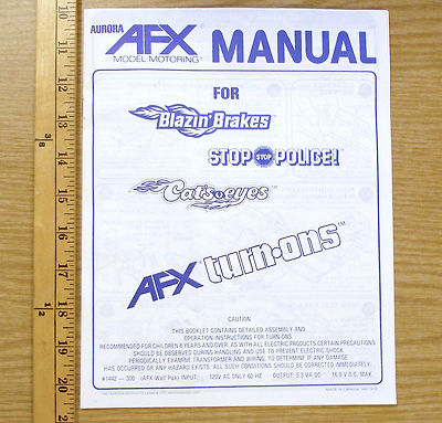22pg 1981 Aurora AFX Speed Shifter Blazin Brakes Overhead Slot Car ...