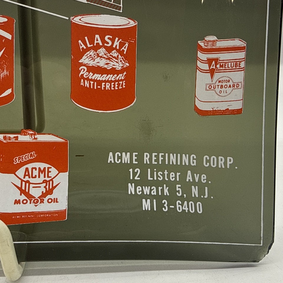 RARE VINTAGE ACME REFINING CORP NEWARK NJ OIL CANS GLASS ASH TRAY | eBay
