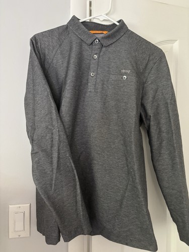 Louis Castel Polo Shirt Mens Size 100 Gray Long Sleeve Performance Golf ...