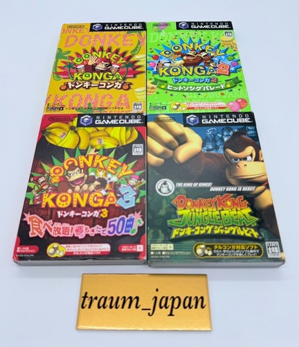 Donkey Konga 1 2 3 & Donkey Kong Jungle Beat set Nintendo gamecube ...