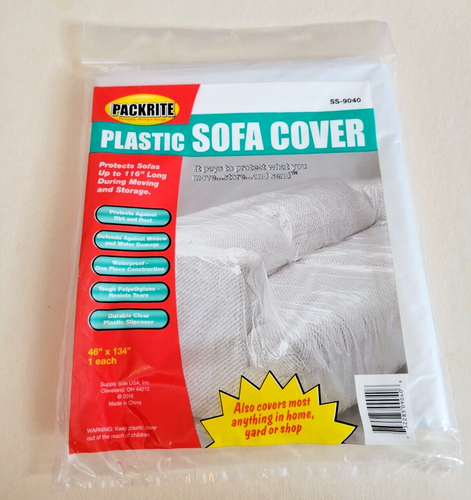 Plastic Sofa Couch Cover 46" x 134" Packrite Sealed | eBay