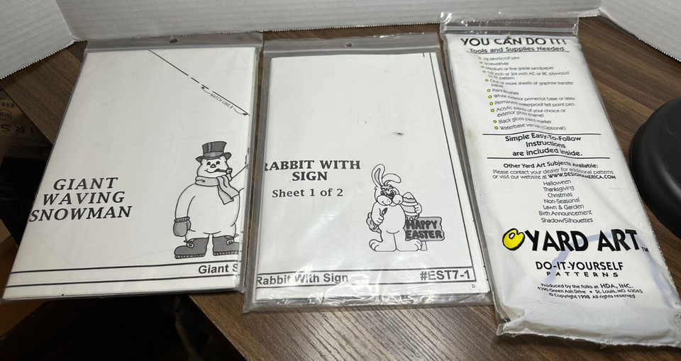 WINFIELD & YA LOT 3 PROJECTS FULL SIZE WOODCRAFT PATTERNS Easter ...