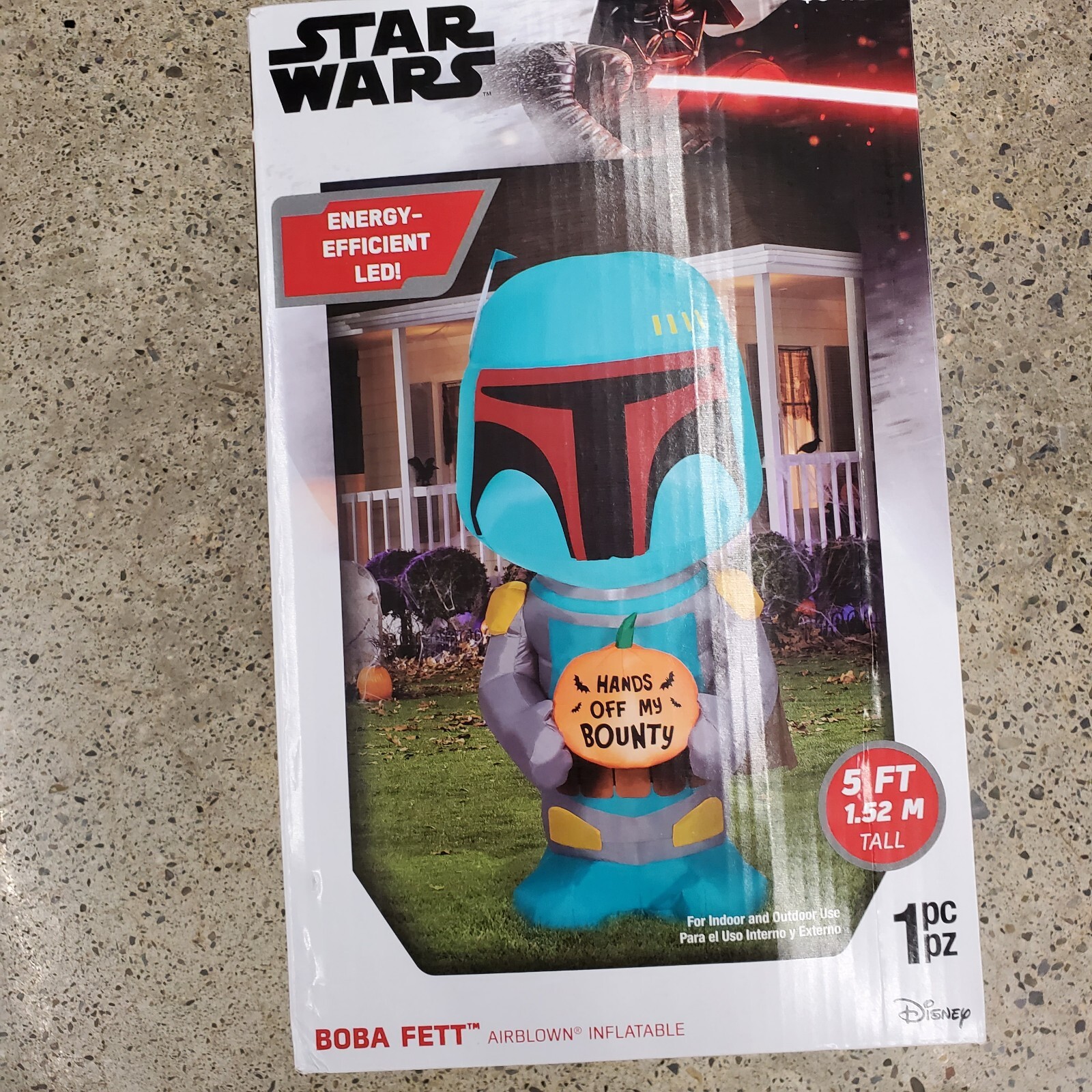 Gemmy Airblown LED Inflatable Star Wars BOBA FETT 5ft Halloween ...