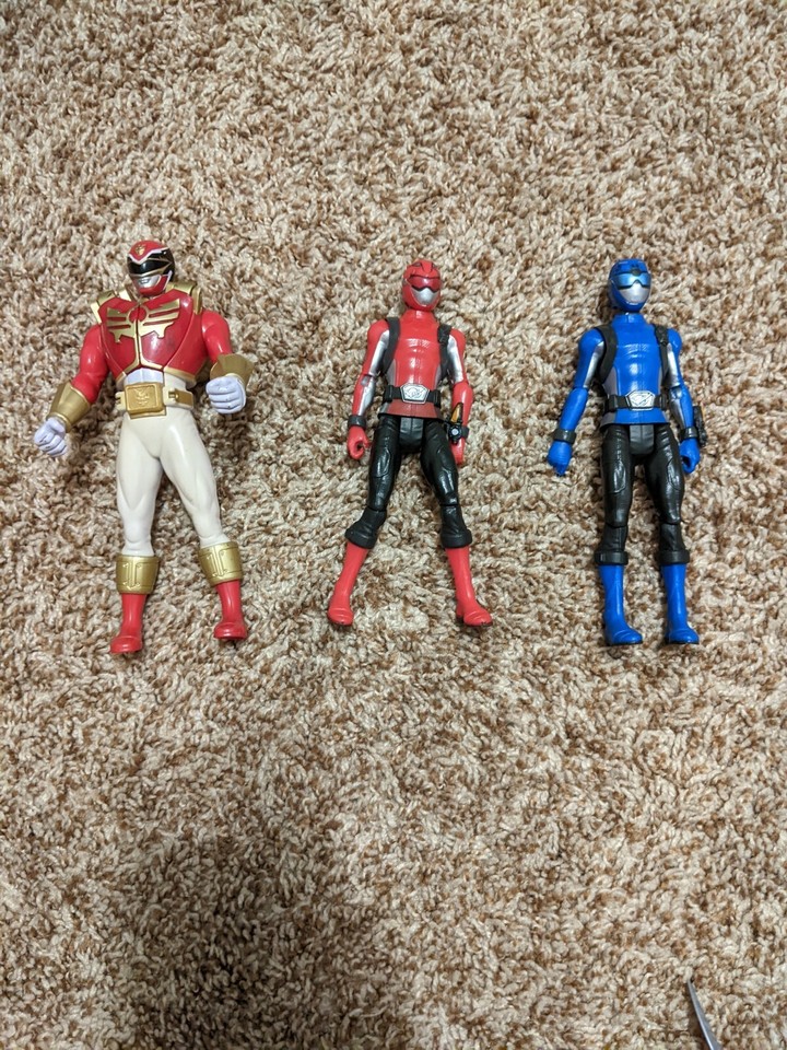 2000s Mighty Morphin Power Rangers Action Figure LOT x 9 Red Samurai ...