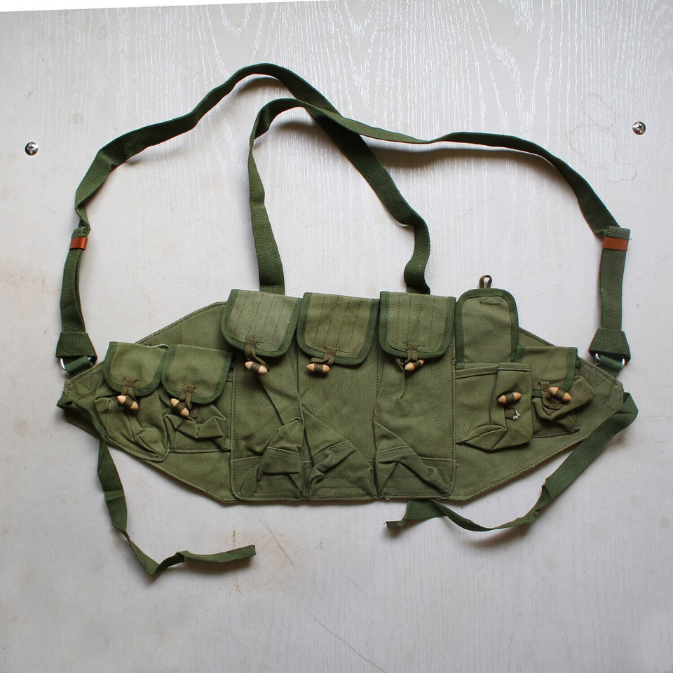 Original Vietanm War Chinese Type 56 Chest Rig Surplus Bandolier Pouch ...