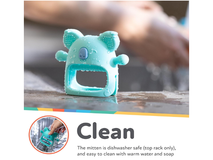 Babies Teething Ring Toy Baby Teeth Scratch Silicone Mitten Infant Grip ...