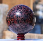 190MM Garnet In Astrophyllite Crystal Sphere Chakra Balance Healing ...