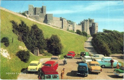 Postcard DOVER CASTLE Car Land vehicle Vehicle Sky Photograph Building ...