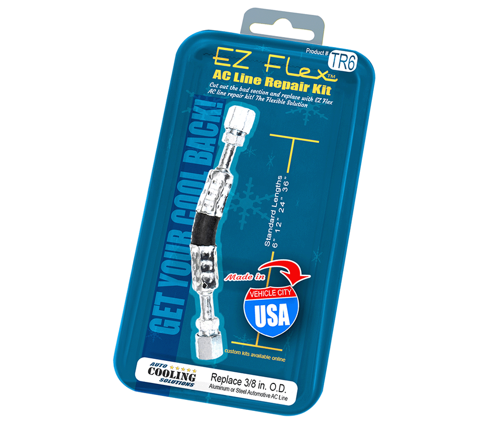 AC Line Repair Kit to repair 3/8" AC Tube (12" Long), AC Hose Repair EZ ...