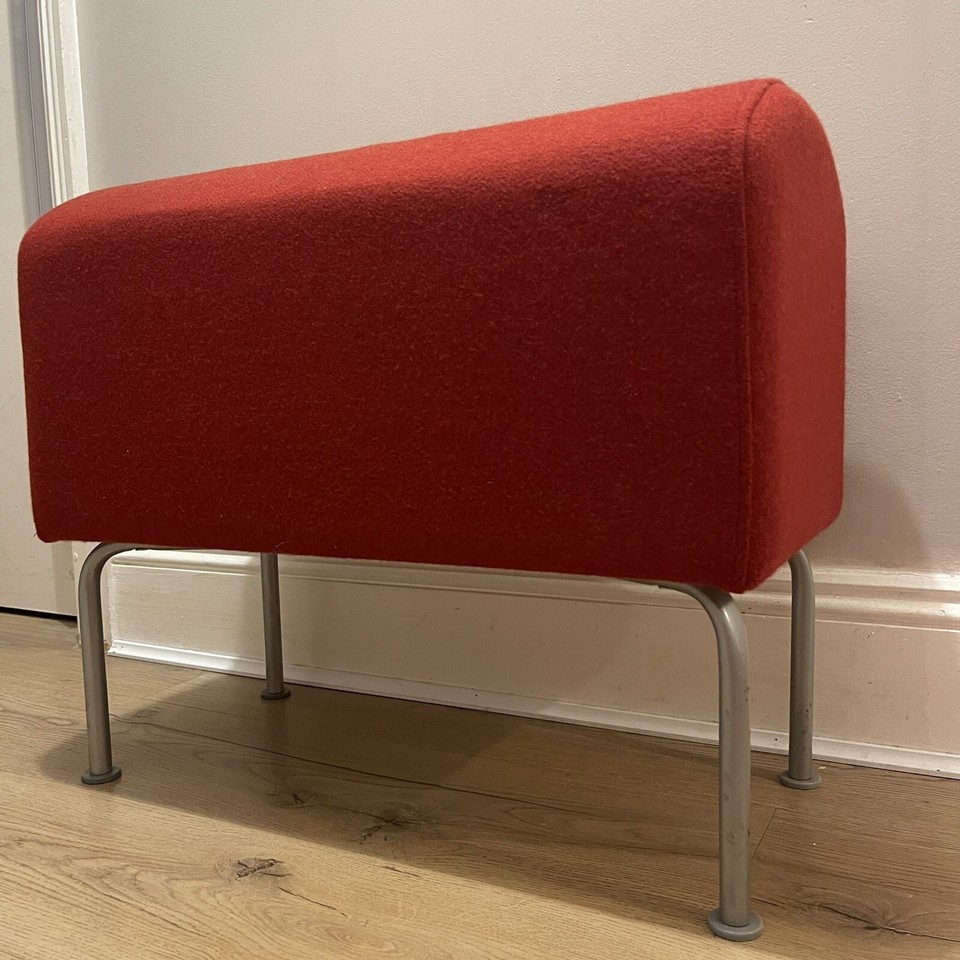 IKEA Pastill Wool Ottoman/ Postmodern Bench/ Vintage Ikea Upholstered ...