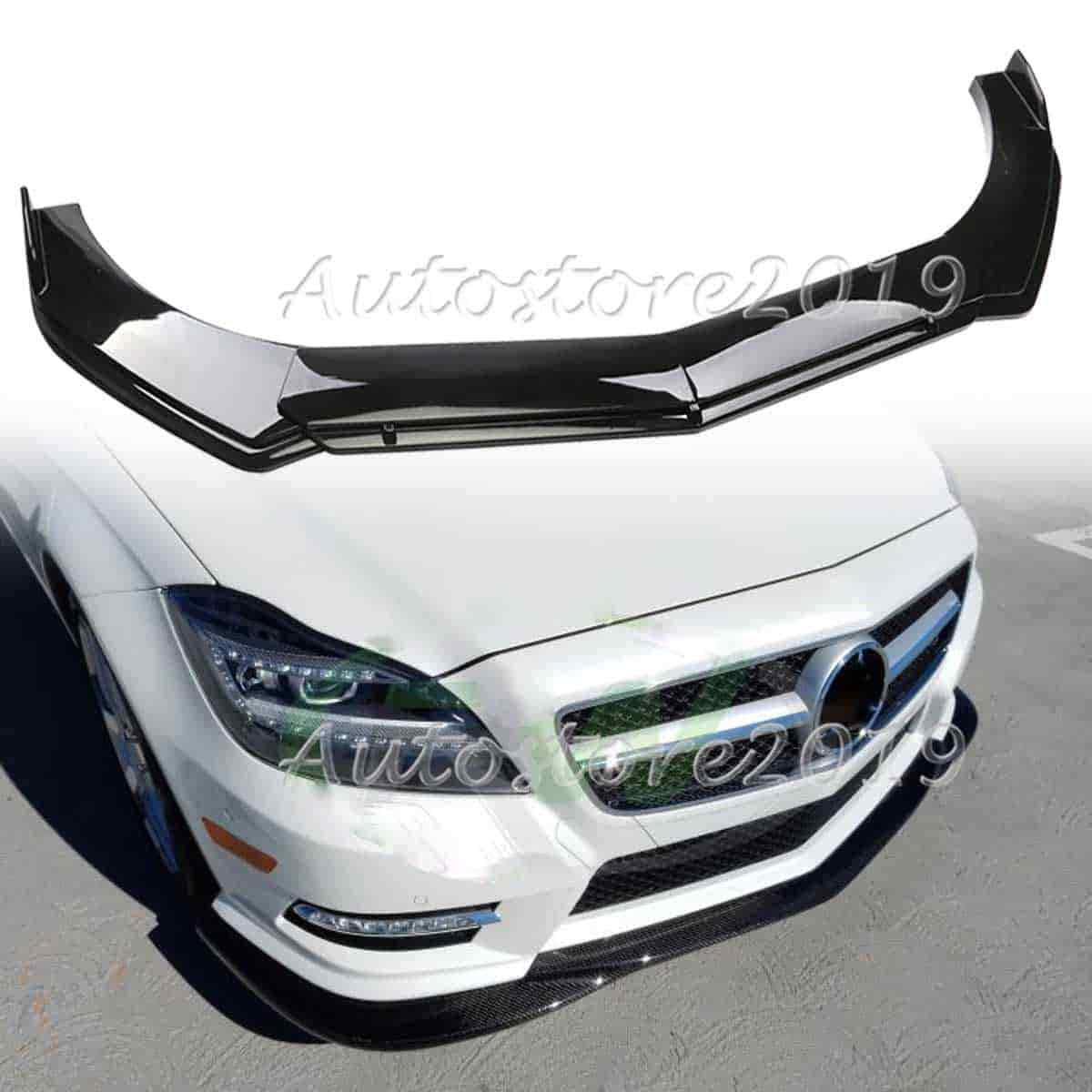 For Benz CLS450 CLS53 AMG Glossy Front Bumper Lip Spoiler Splitter Kit ...