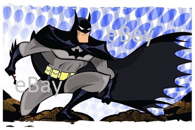 ANIMATED BATMAN CROUCHED PRINT DC Bruce Wayne | eBay
