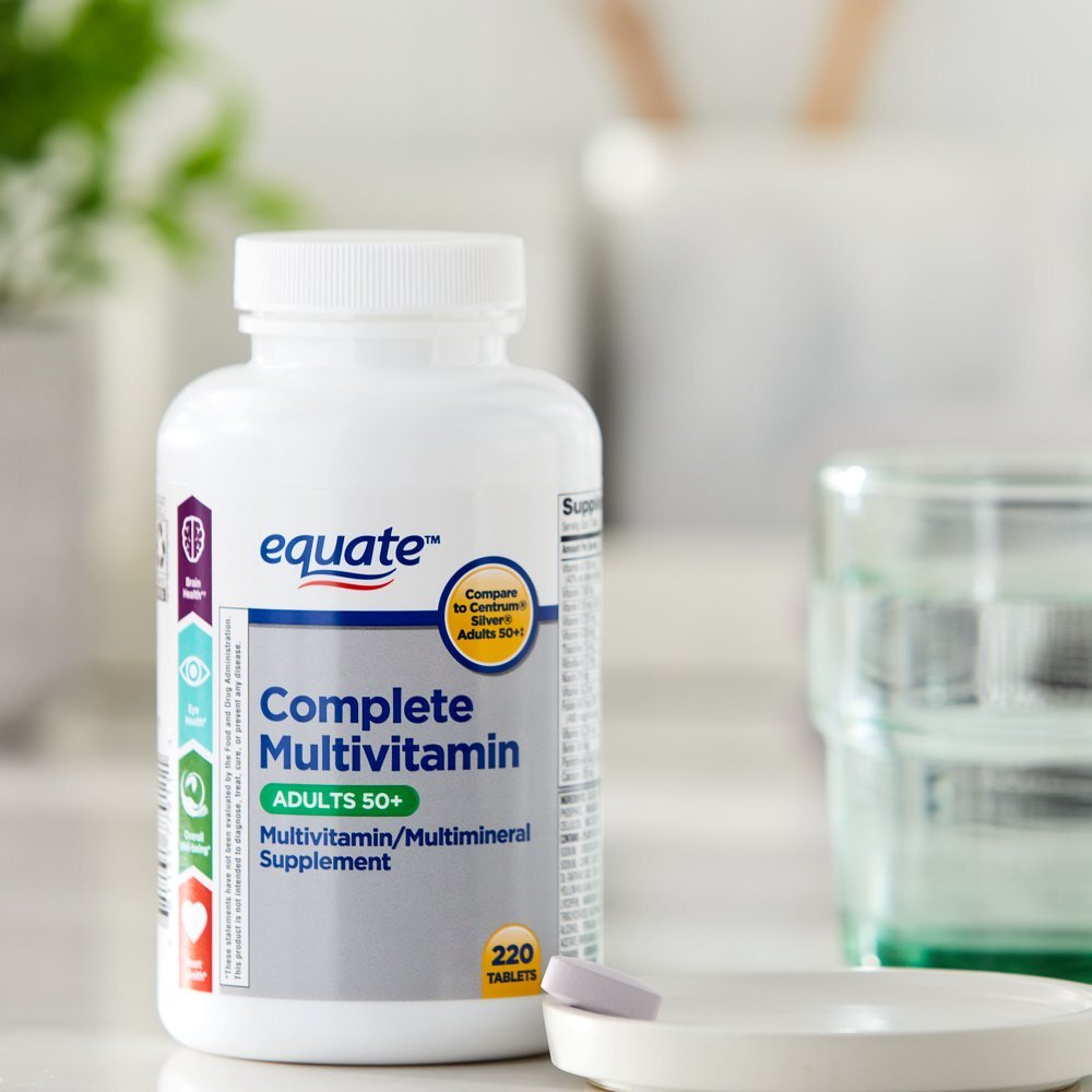 EQUATE COMPLETE MULTIVITAMIN DIETARY SUPPLEMENT ADULTS 50+ 220 TABLETS ...