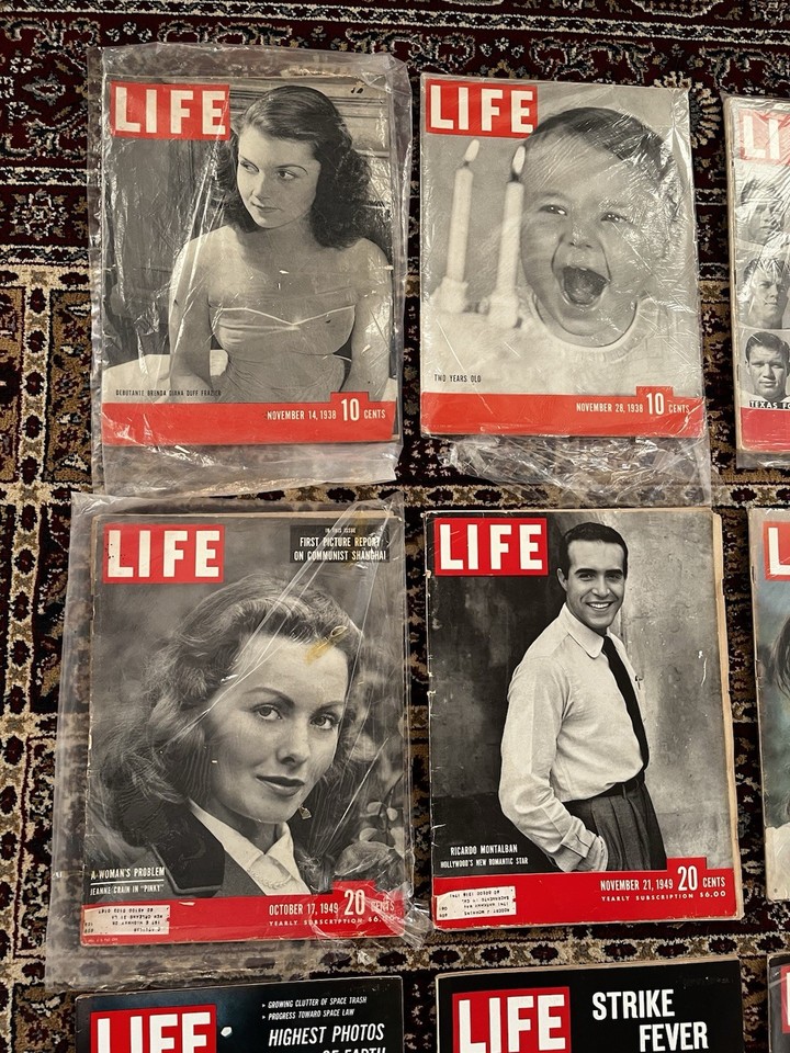 Lot Of 9 Vintage Life Magazines 1938 1941 1949 1963 1966 1968 Good ...