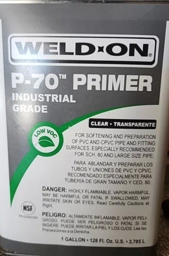 WELD-ON P70 Primer & 724 CPVC Professional Industrial-Grade Gray Cement ...