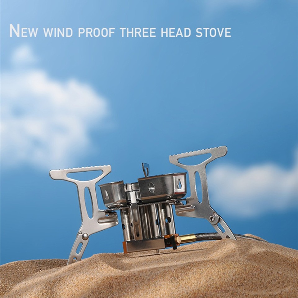 5800W Foldable Windproof Camping Gas Stove Outdoor Cooking Gas Split ...