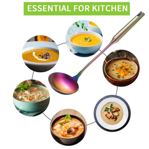 Rainbow Kitchen Ladle, Titanium Colorful Plating Stainless Steel ...