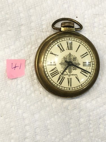 VINTAGE INGRAHAM POCKET WATCH NICE WORKING CONDITION LOT #41 | eBay