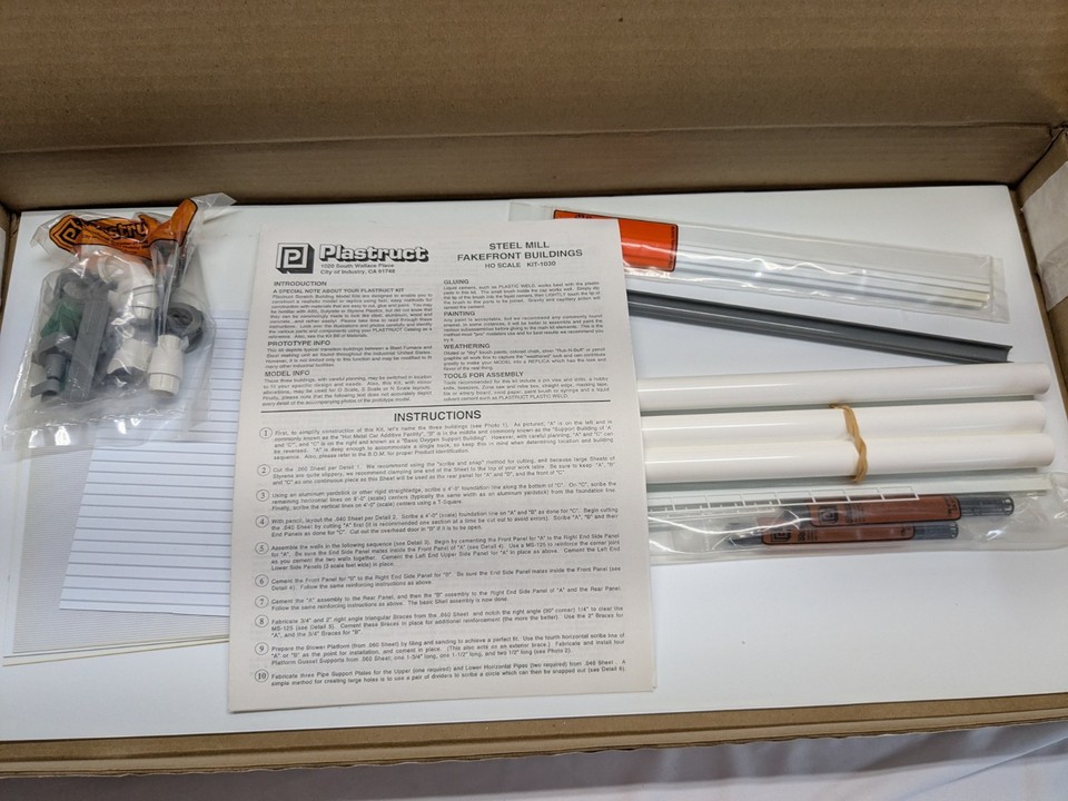 HO scale PLASTRUCT KITS 'FAKE FRONTS' # 1030 STEEL MILL | eBay