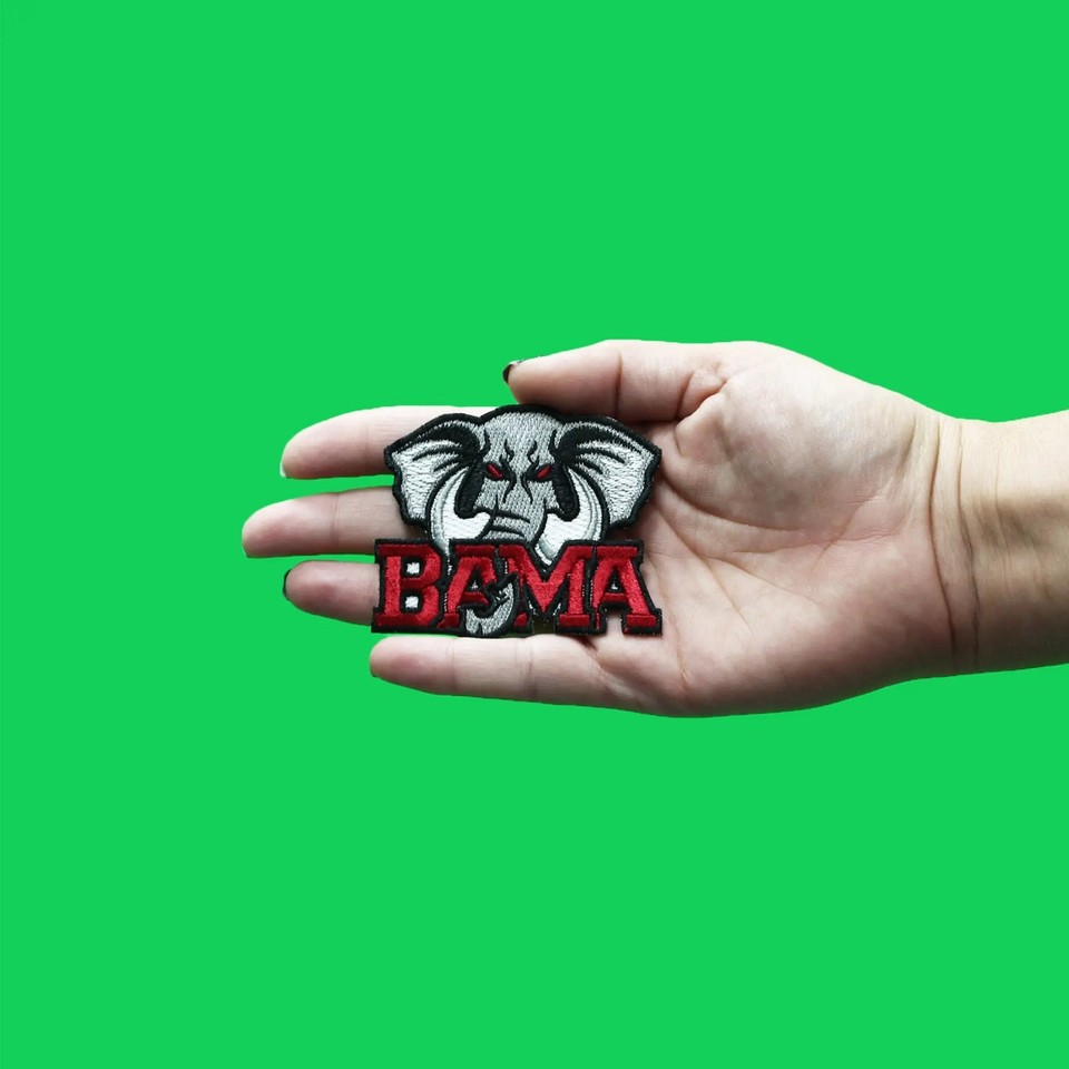 Alabama Elephant Patch BAMA Logo Iron On Embroidered | eBay