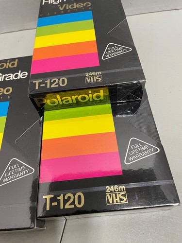polariod high grade video t-120 vhs tapes /new sealed pachage. | eBay