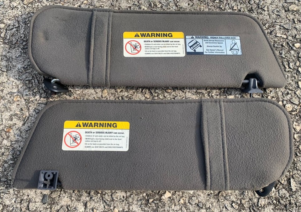 FORD RANGER DARK GRAY SUN VISORS OEM Driver & Passenger Pair SUN VISOR ...