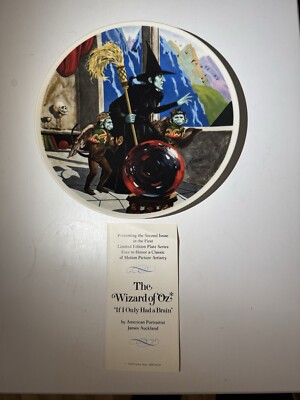 1979 Wizard of Oz Wicked Witch Of The West & Flying Monkeys Plate w COA ...