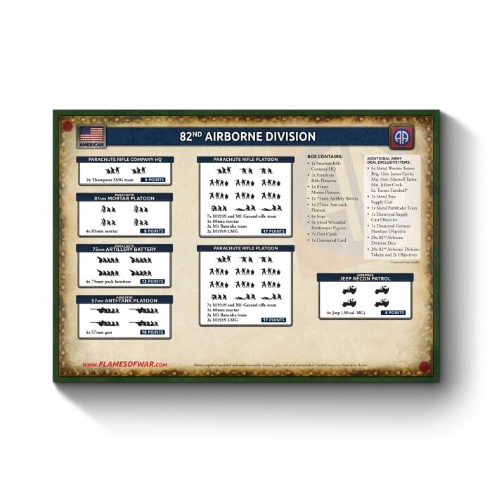 American 82nd Airborne Division Army - Late-War - Brand New - Flames of ...
