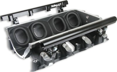HOLLEY LS3 ULTRA LO-RAM MANIFOLD BASE & FUEL RAILS,FRONT FEED,BLACK,GM ...
